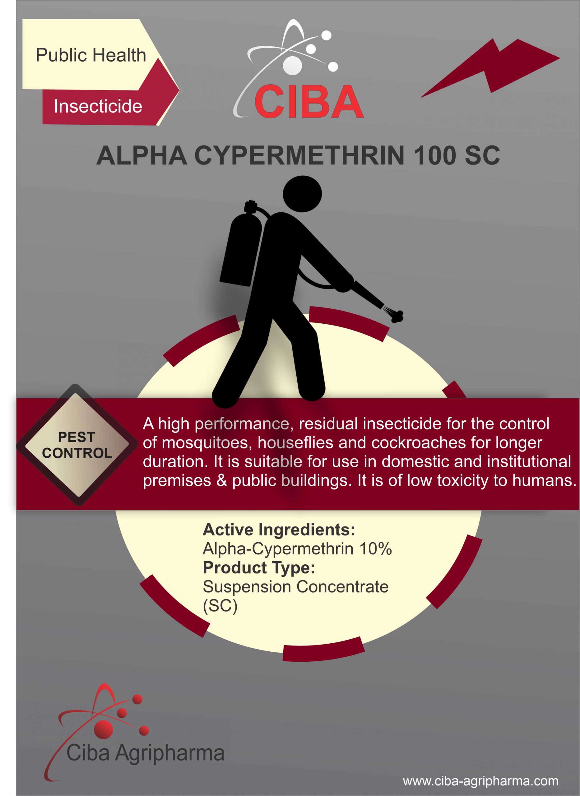 CIBA ALPHA CYPERMETHRIN 100 SC – CIBA AGRIPHARMA